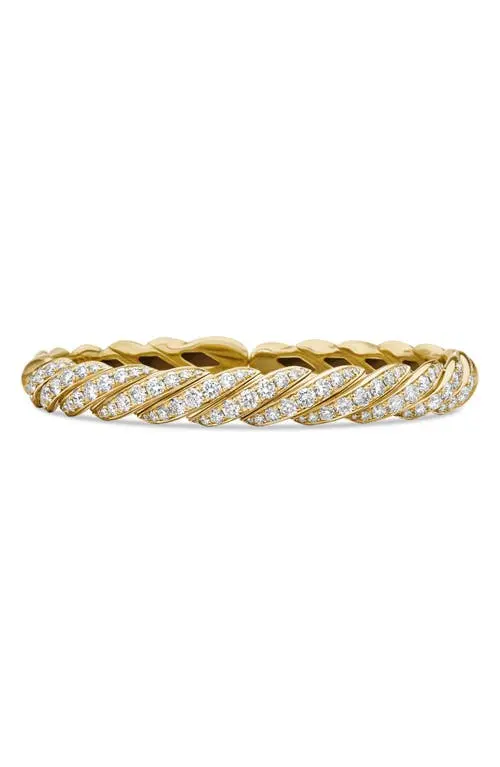 David Yurman Pavéflex Bracelet In 18k Yellow Gold With Diamonds