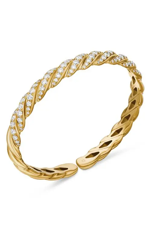 David Yurman Pavéflex Bracelet In 18k Yellow Gold With Diamonds