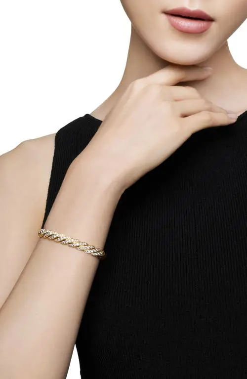 David Yurman Pavéflex Bracelet In 18k Yellow Gold With Diamonds
