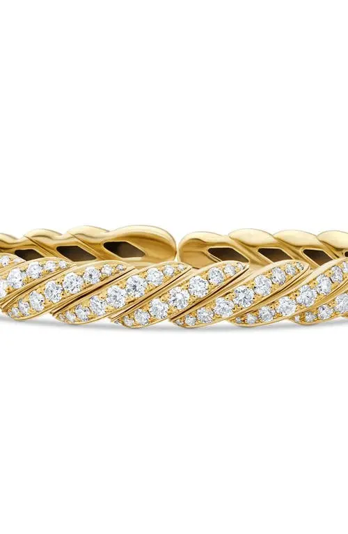 David Yurman Pavéflex Bracelet In 18k Yellow Gold With Diamonds