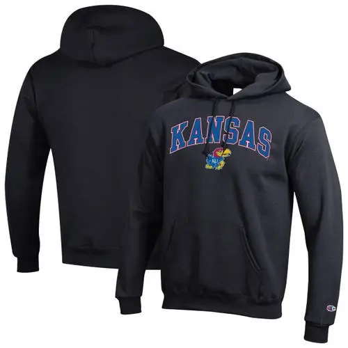 Champion Kansas Jayhawks Arch Over Logo Pullover Hoodie