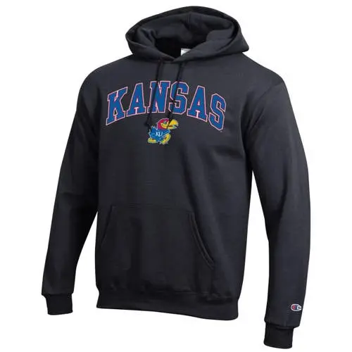 Champion Kansas Jayhawks Arch Over Logo Pullover Hoodie