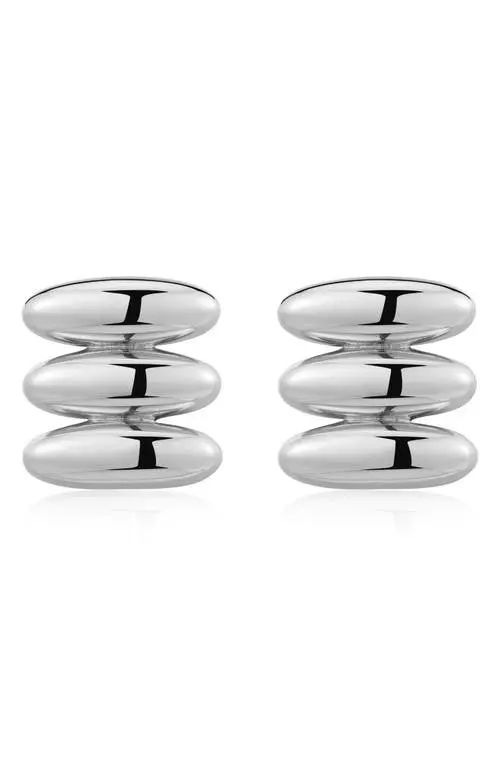 LUV AJ Milan Stud Earrings - Silver