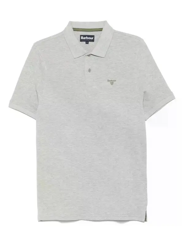 Barbour Embroidered-logo Polo Shirt - Grey