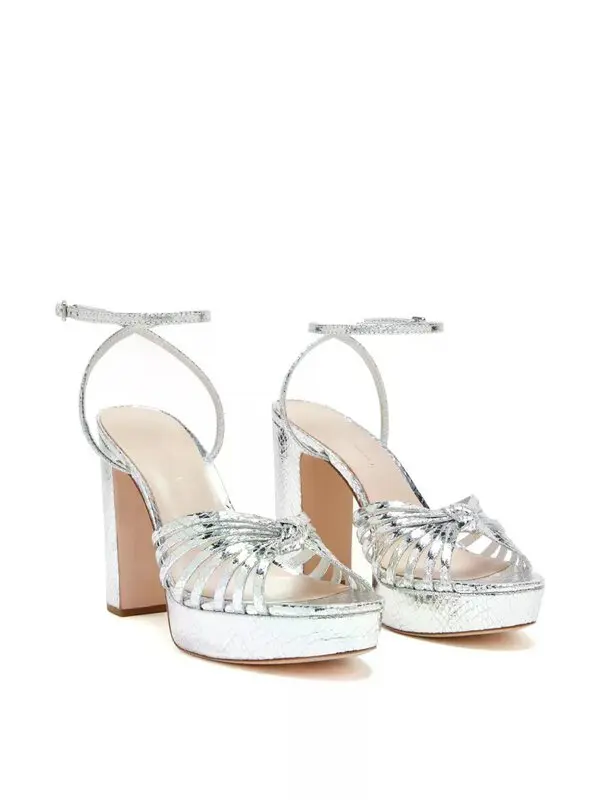 LOEFFLER RANDALL 120mm Rivka Sandals - Silver