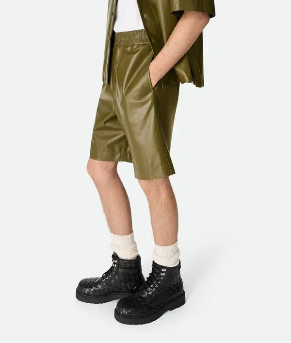 BOTTEGA  VENETA Leather Nappa Shorts