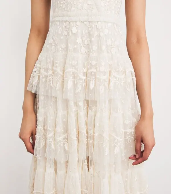 Needle & Thread Lace Layered Maxi Dress In Ivory - 60% Off | Editorialist