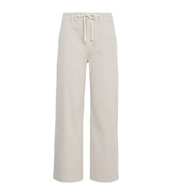 Paige High-rise Barrel-leg Jeans - Beige