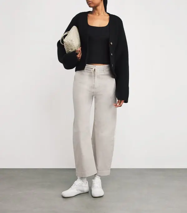 Paige High-rise Barrel-leg Jeans - Beige