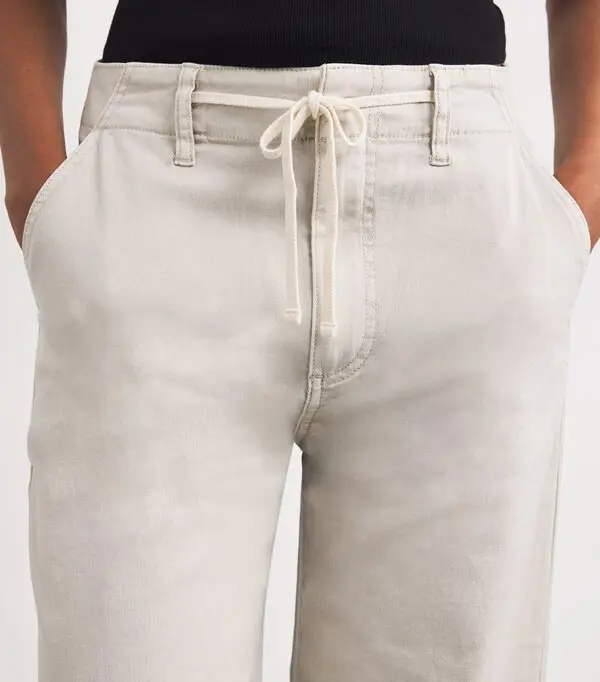 Paige High-rise Barrel-leg Jeans - Beige