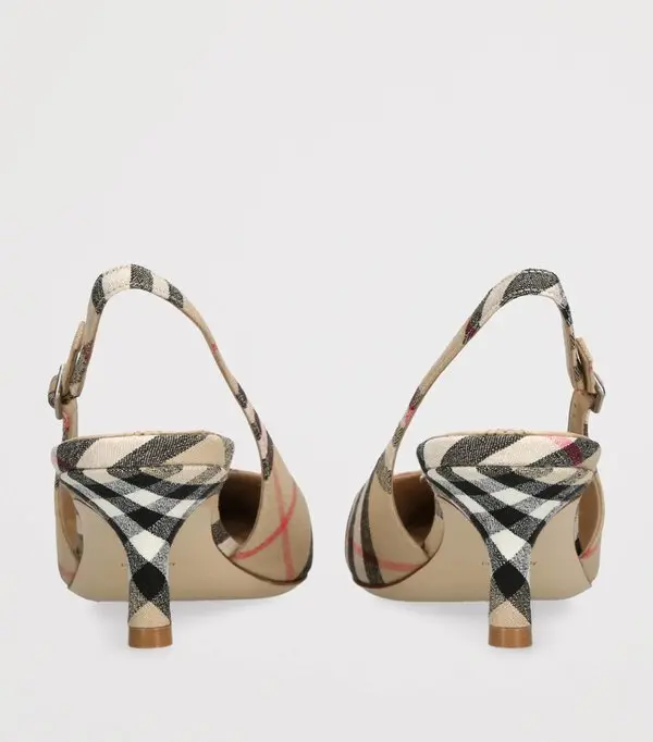 Burberry Lola Slingback Heels - Beige