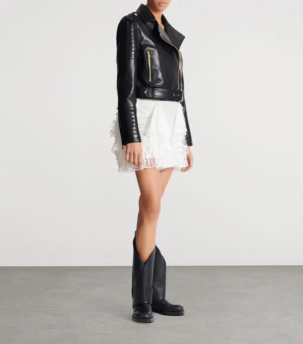 Balmain Leather Biker Jacket