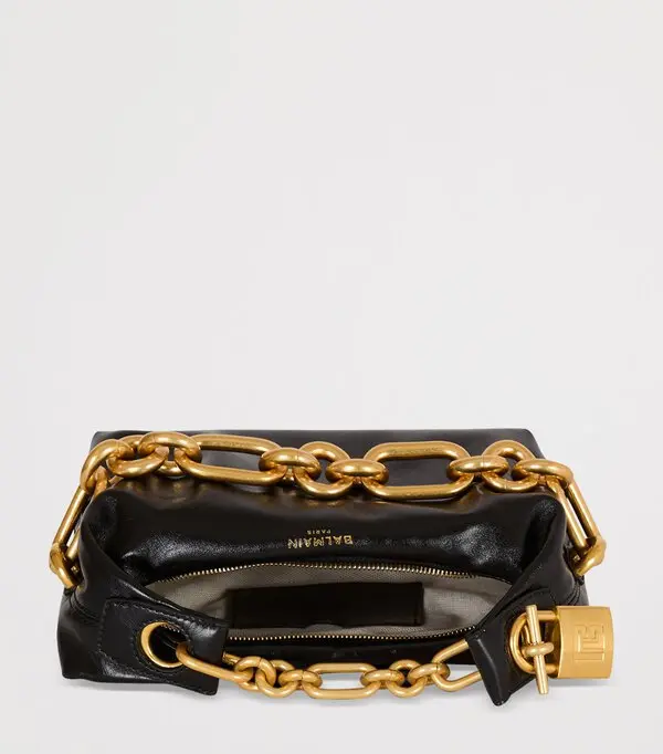 Balmain Mini Leather Sync Shoulder Bag