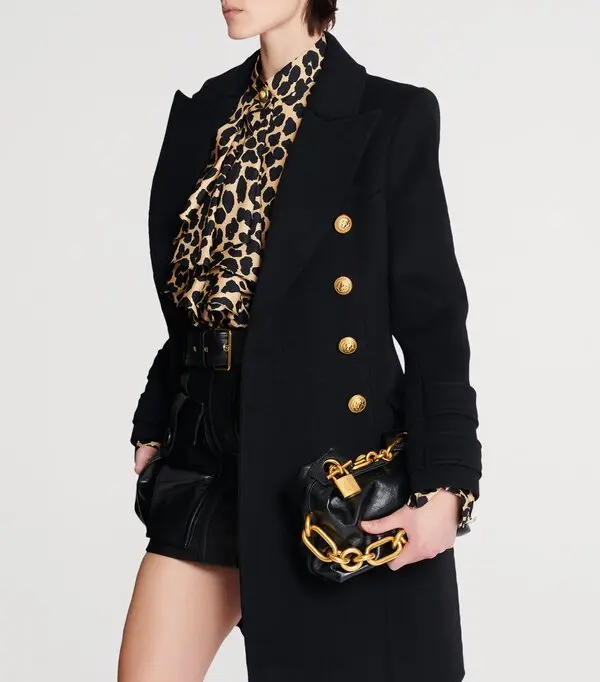 Balmain Mini Leather Sync Shoulder Bag