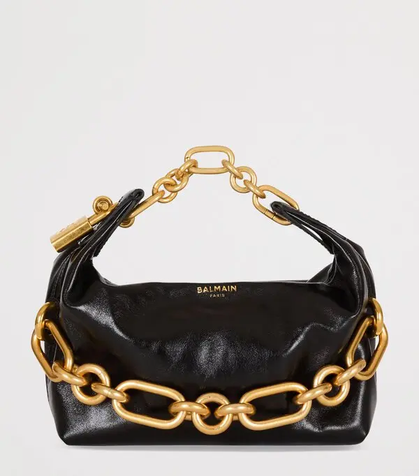 Balmain Mini Leather Sync Shoulder Bag