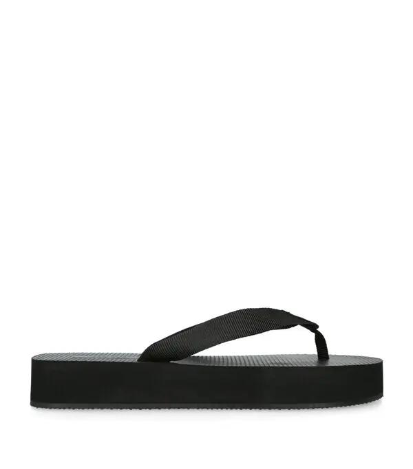 THE ROW Dune Flatform Sandals - Black