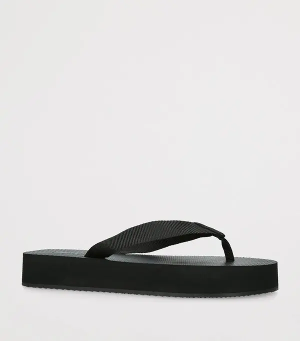 THE ROW Dune Flatform Sandals - Black