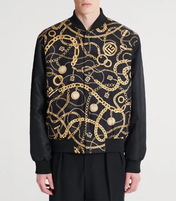 Balmain Silk Reversible Bomber Jacket