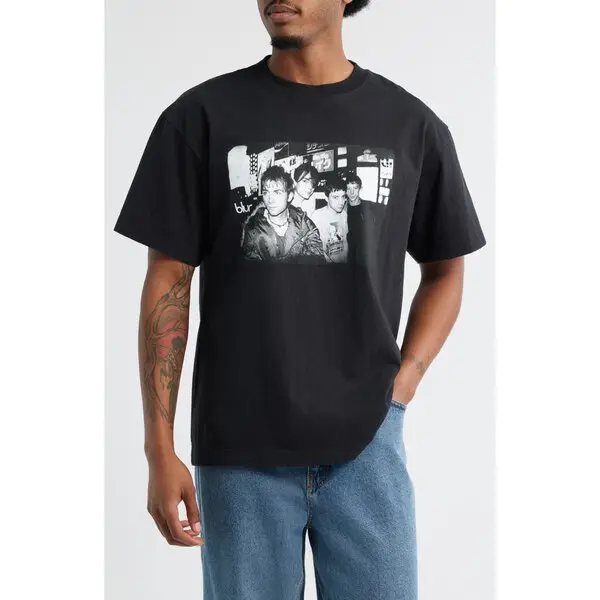 ID SUPPLY CO Wmx Blur Nights Graphic T-shirt - Black