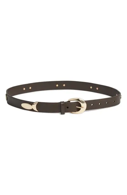 Treasure & Bond Tatum Stud Leather Belt - Brown Java