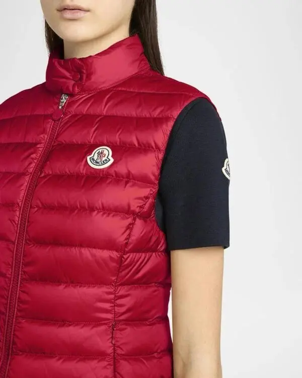 Moncler Igens Lightweight Down Puffer Vest - Medium Red