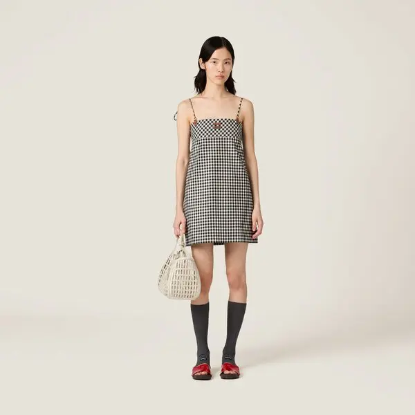 スカート Karen check mini dress M Buy black checkered dress Shop