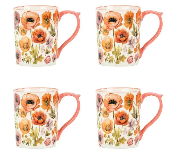 10 STRAWBERRY STREET Set Of 4 Sylvie Mugs - One-color