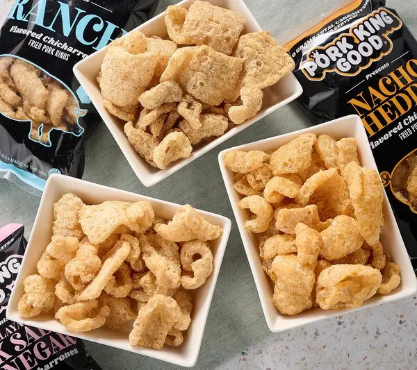 PORK KING GOOD Bags Seasoned Pork Rinds Variety Pack - One-color