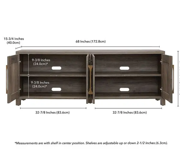 HUDSON&CANAL Chabot Rectangular Tv Stand For Tv 's Up To 75