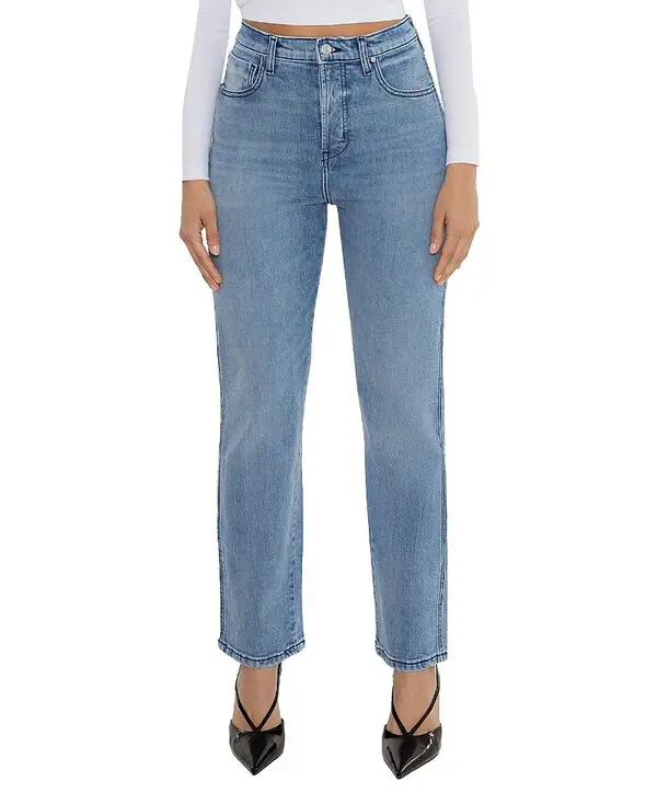 RUDES DENIM High-rise Tracy Straight Jean - Bayside
