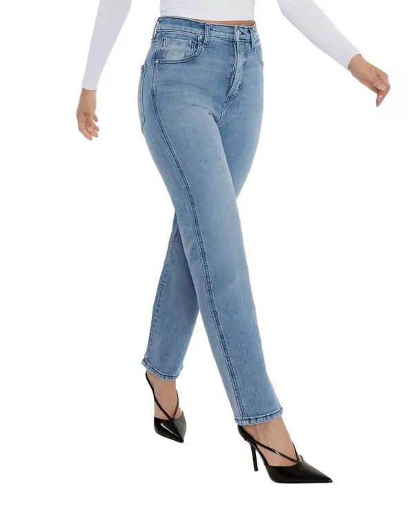 RUDES DENIM High-rise Tracy Straight Jean - Bayside