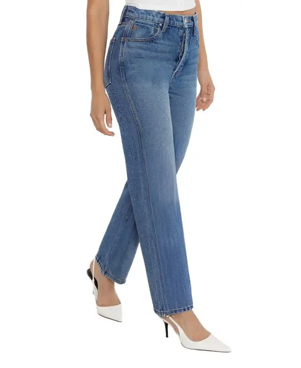 RUDES DENIM High-rise Tracy Straight Jean - Ocean Blue