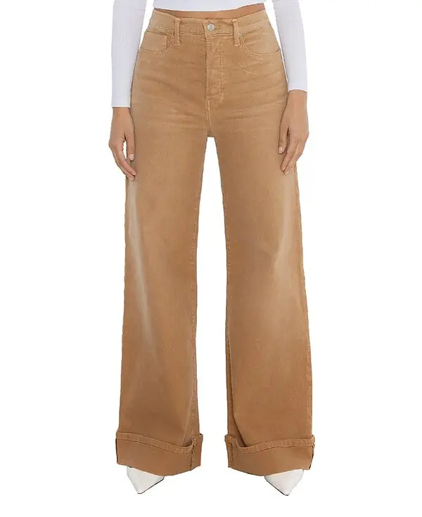 RUDES DENIM High Rise Adeline Cuffed Jeans - Sunkissed