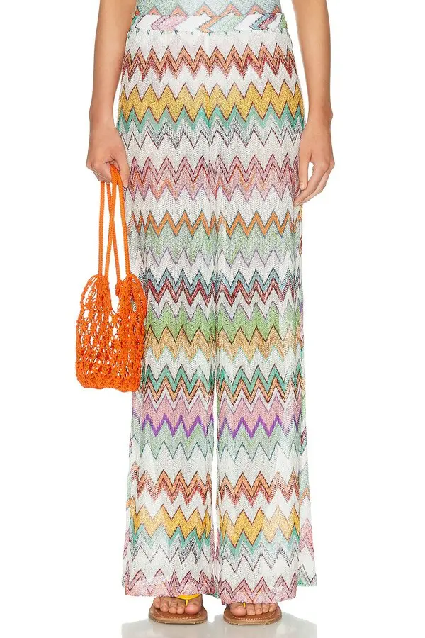 Missoni Straight Leg Trouser - Multicolor With White Base