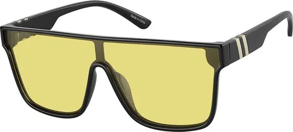 Zenni Sunglasses With Rectangle Full Rim Frame - Black