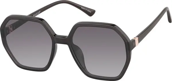 Zenni Sunglasses With Rectangle Full Rim Frame - Gray