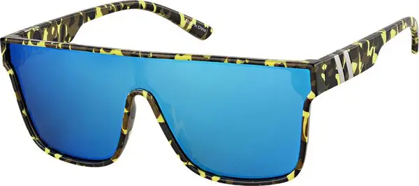Zenni Sunglasses With Rectangle Full Rim Frame - Tortoiseshell