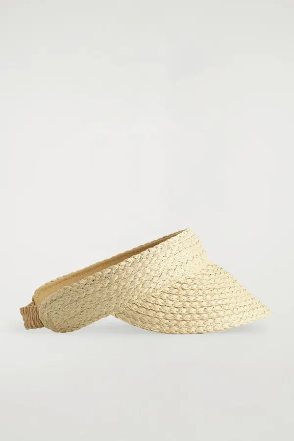 Cos Woven Paper Straw Visor - Beige