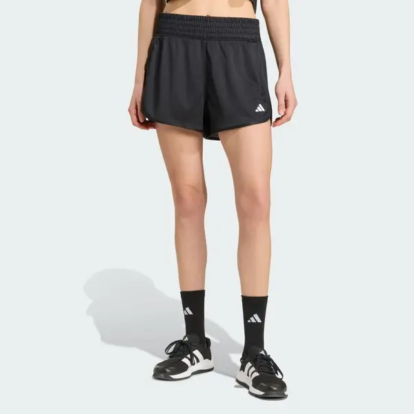 Adidas Pacer Essentials Knit High-rise Shorts - Black