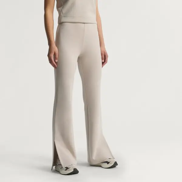 Adidas Soft Lux Flared Pants - Beige