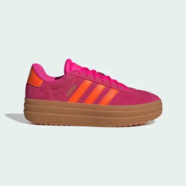 Adidas Vl Court Bold Sneakers In Shock Pink Cloud White Gold