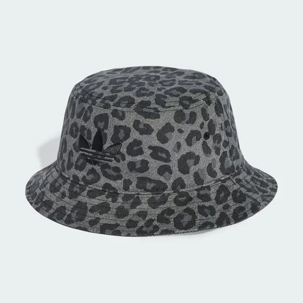 Adidas Leopard Print Bucket Hat - Carbon / Black