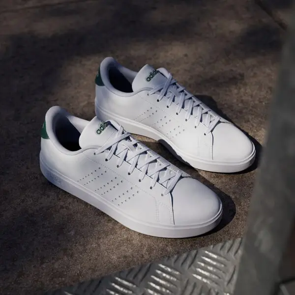 Adidas Advantage 2.0 Sneakers - Cloud White / Core Black / Collegiate Green