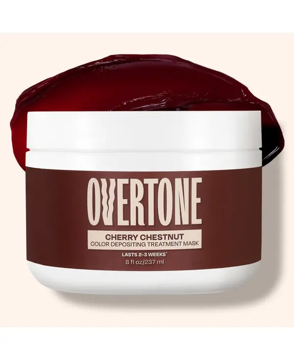 OVERTONE Color Depositing Hair Mask – Semi-permanent Hair Dye + Deep Conditioner - Cherry Chestnut