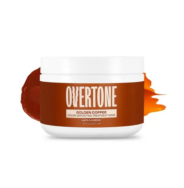OVERTONE Color Depositing Hair Mask – Semi-permanent Hair Dye + Deep Conditioner - Golden Copper