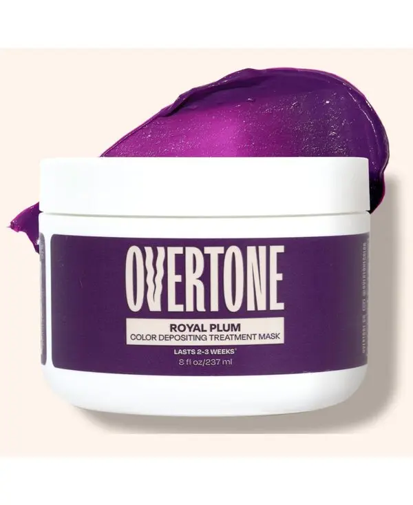 OVERTONE Color Depositing Hair Mask – Semi-permanent Hair Dye + Deep Conditioner - Royal Plum