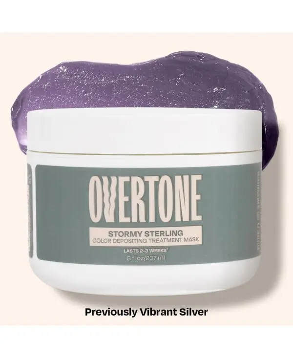 OVERTONE Color Depositing Hair Mask – Semi-permanent Hair Dye + Deep Conditioner - Stormy Sterling