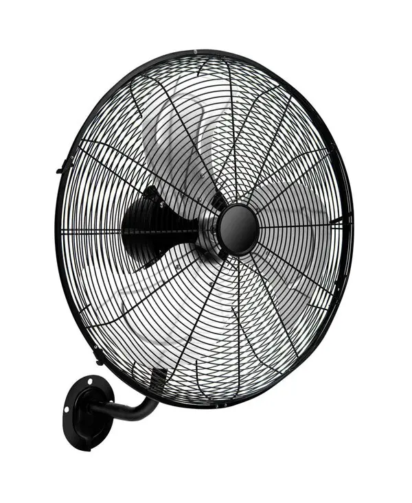 MECALE 20 Inch Wall Mount Fan With Aluminum Fan Blades - Black
