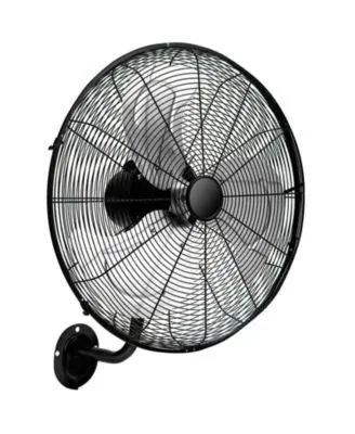 MECALE 20 Inch Wall Mount Fan With Aluminum Fan Blades Industrial 3 Speed Oscillating Metal Wall Fan Heavy Duty Wall Mount Fan For Shop Commercial Gar - Black