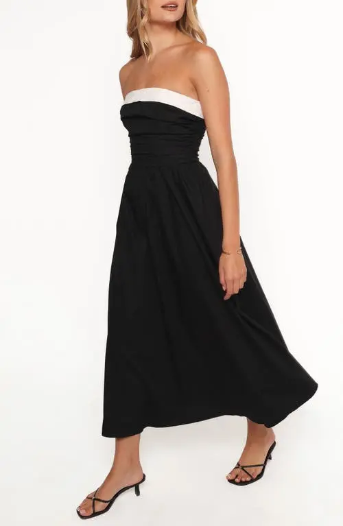 PETAL & PUP Marias Strapless Cotton Midi Dress